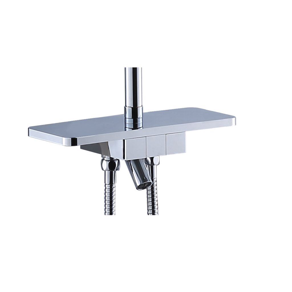 4-way Plastic Diverter Chrome Finish with button and shelf and lower ...
